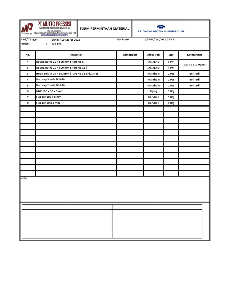 Form Permintaan Barang-02 | PDF