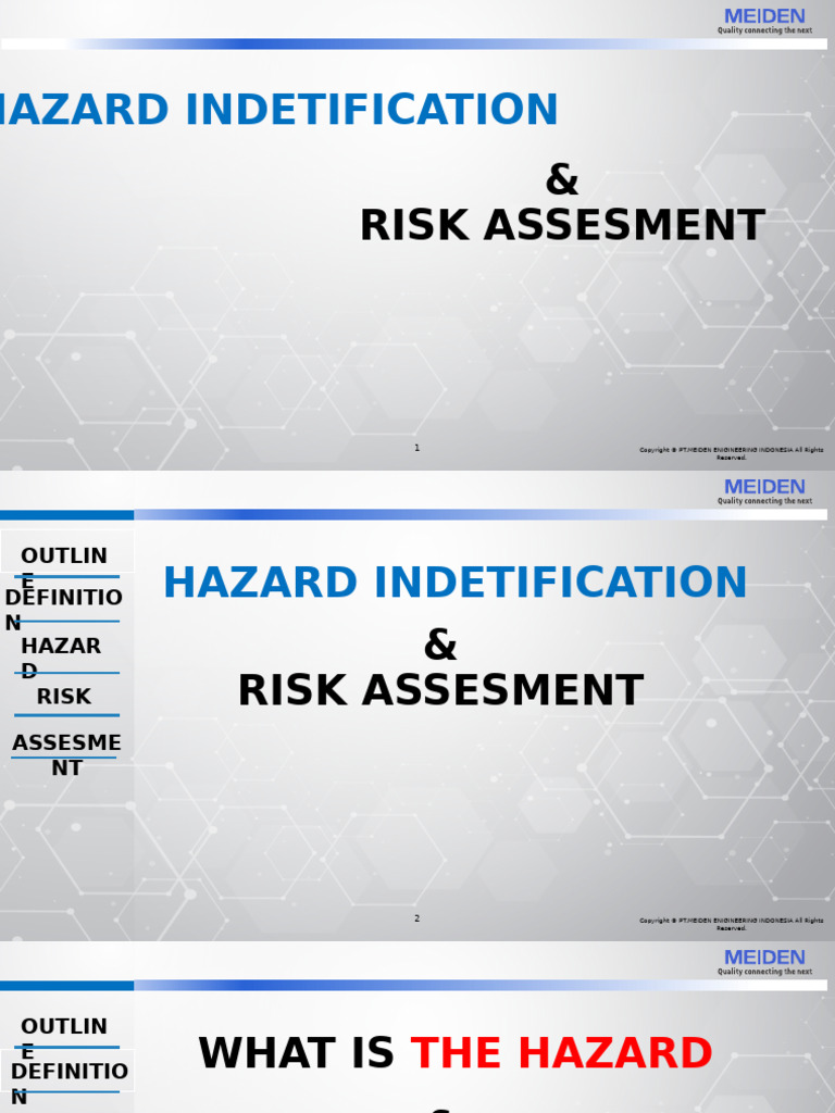 Hazard Identification & Risk Assessment Guide | PDF | Risk | Hazards
