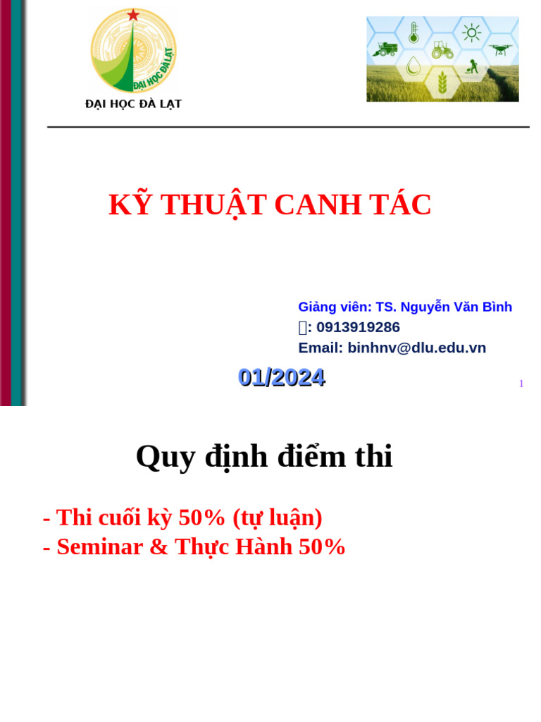 Chapter 1 - Gioi Thieu & Dieu Kien Song Cua Cay - CSK45NN | PDF
