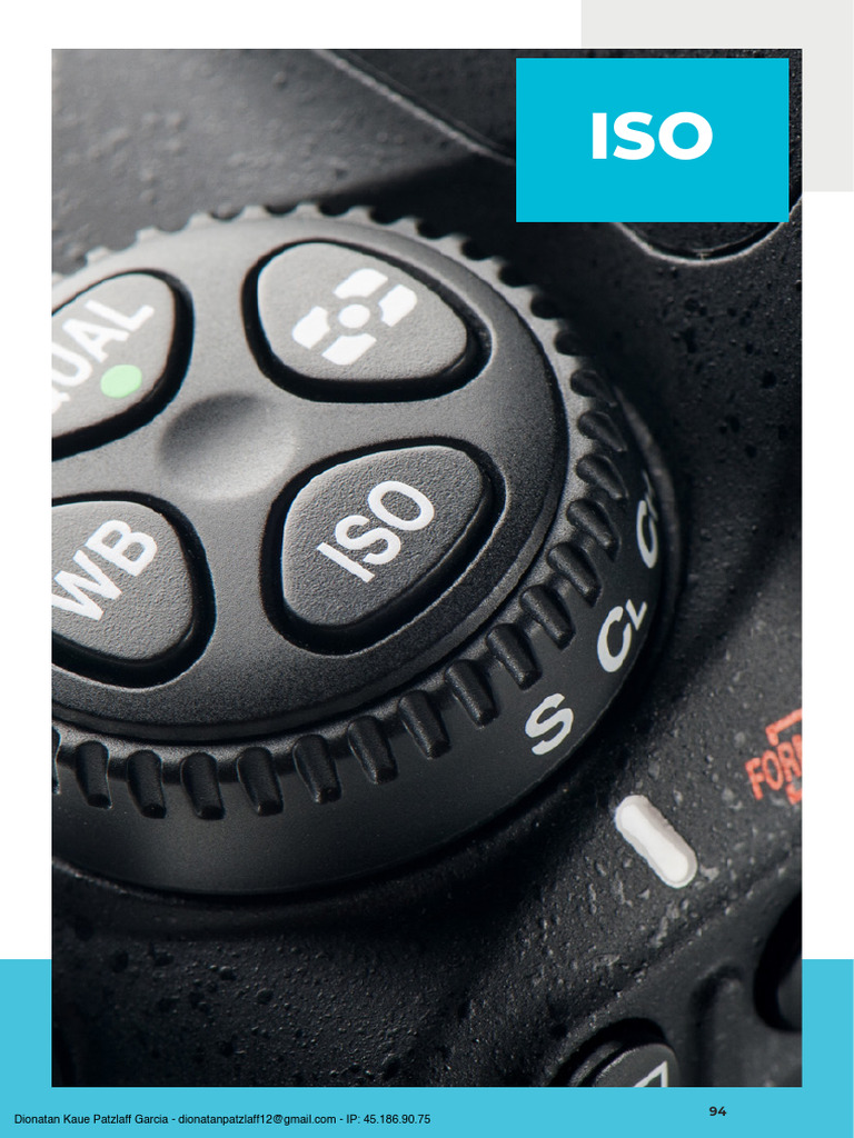 ISO Sensibilidade Do Sensor Texto | PDF | Velocidade de filme | Câmera