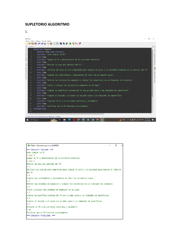 Supletorio Algoritmo | PDF