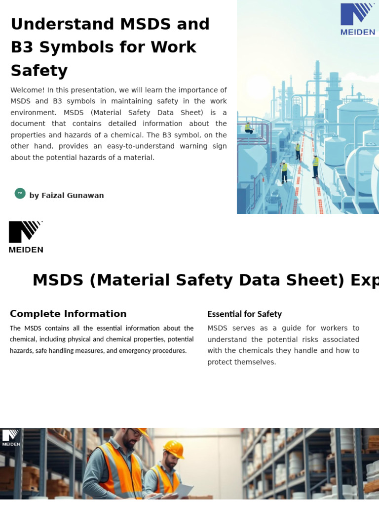 Msds & b3 Symbol - English Fixed | PDF | Hazards | Safety