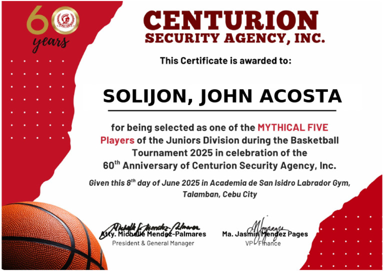Mythical Five Juniors 2025 | PDF