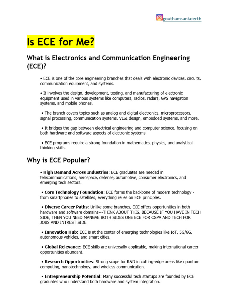 All About Ece Super Detialed | PDF | Electronic Engineering | Electronics