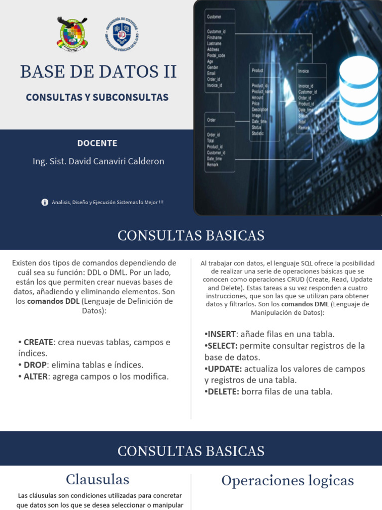 Bd II - Consultas y Subconsultas | PDF | SQL | Diseño de software