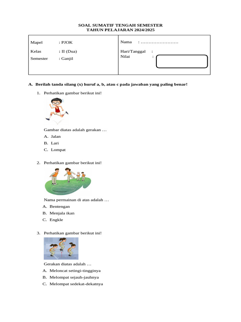 Sts Pjok Kelas 2 | PDF