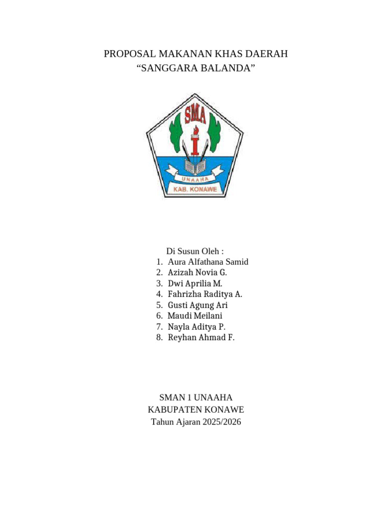 Proposal Prakarya Sanggara Balanda | PDF