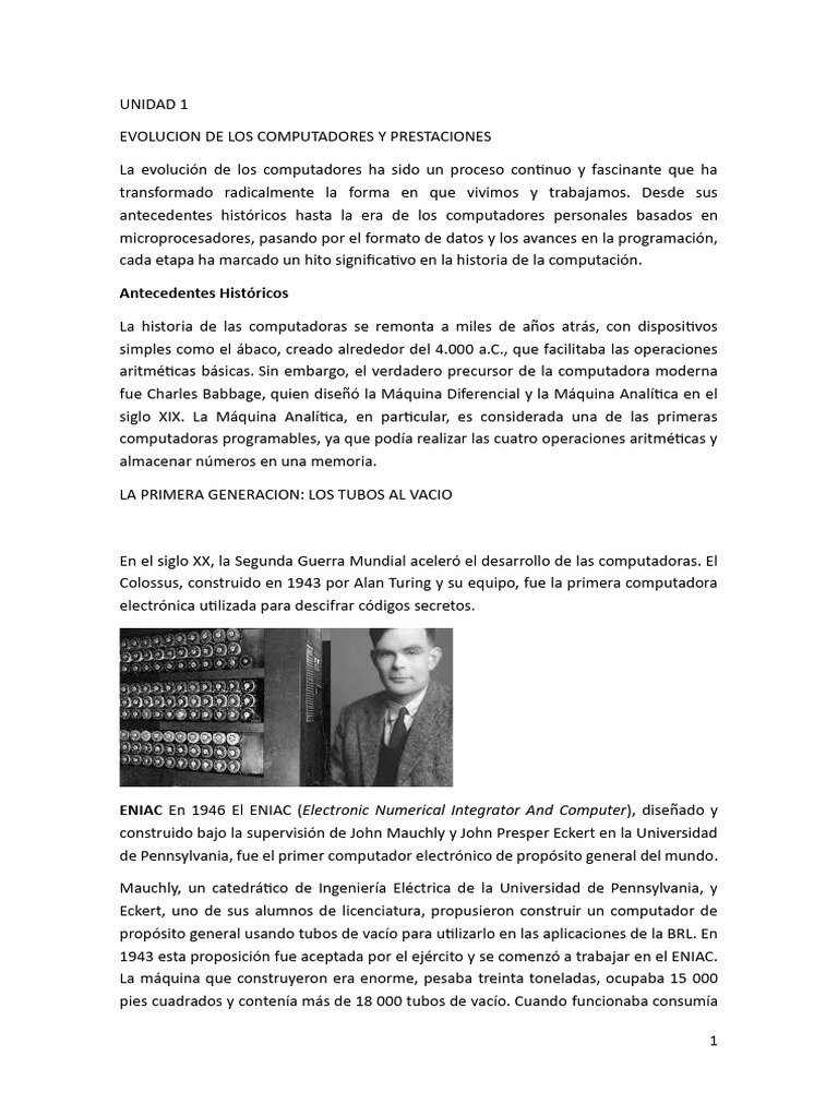 Unidad 1 | PDF | Microprocesador | Circuito integrado