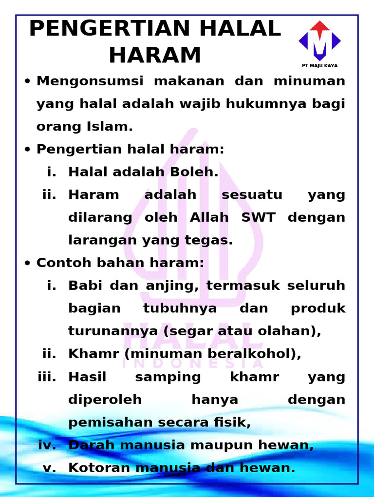 Contoh Bahan Haram dalam Islam | PDF