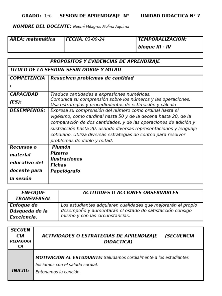 Sesion Doble y Mitad Ultimo | PDF | Aprendizaje | Cognición