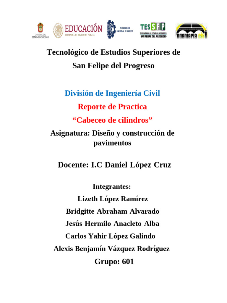 Cabeceo de cilindros de concreto en pavimentos | PDF | Hormigón ...