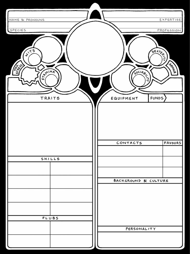 FM Character Sheet (Form Fillable) | PDF
