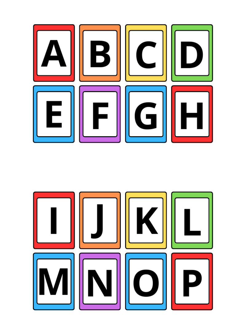 Alphabet Tracing Capital Letter Formation Flashcards in Simple Bold ...