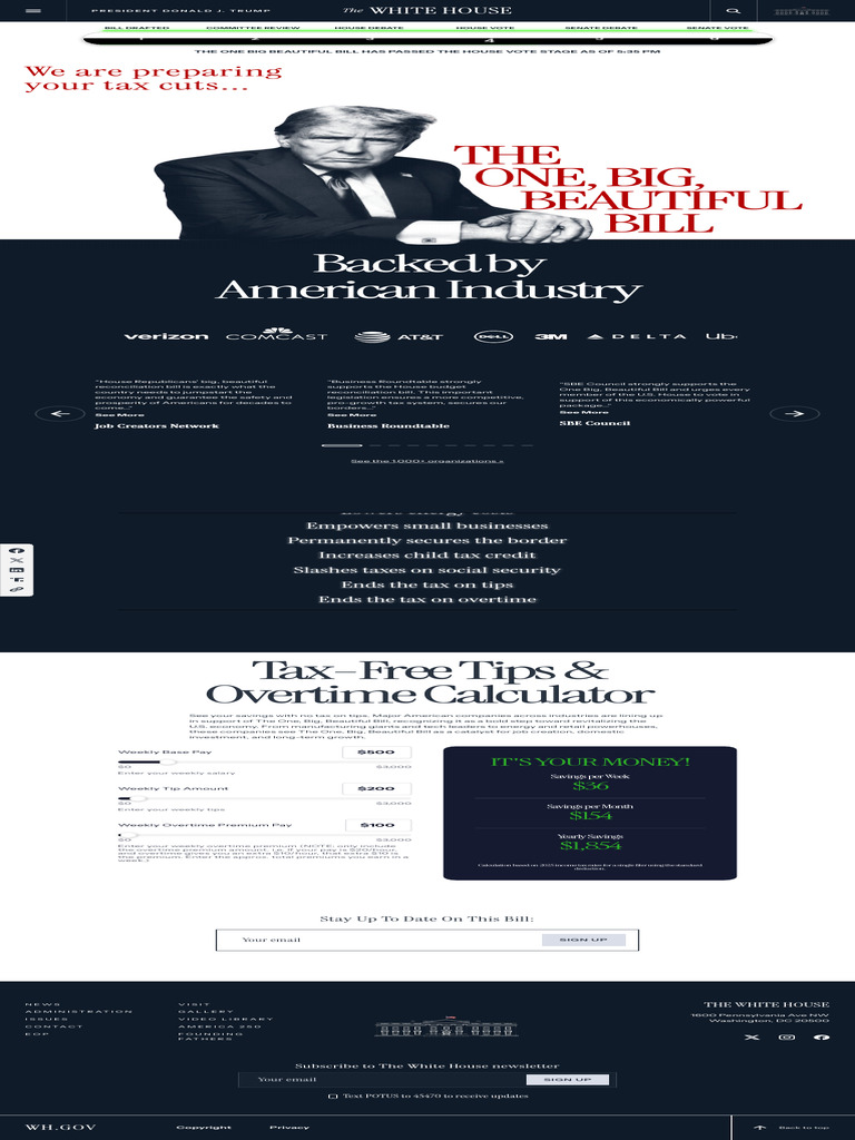 One Big Beautiful Bill Passes House | PDF | United States House Of ...