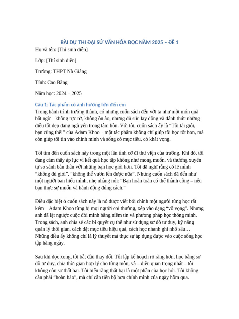 Vi Lưu Duyên - 11a3 | PDF