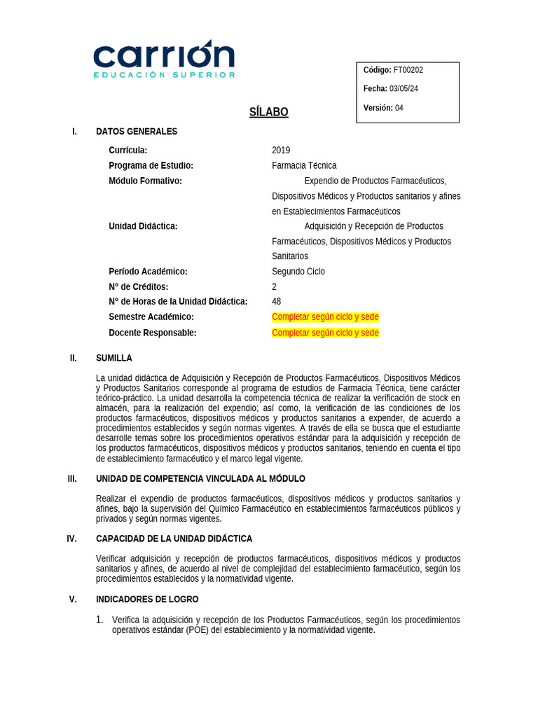 Adquisicion y Recepcion de Productos Farmaceuticos Dispositivos Medicos y Productos Sanitarios ...