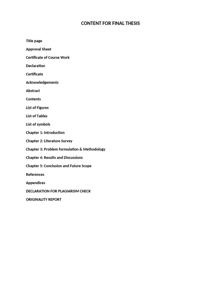 Content For Thesis and Format | PDF | Thesis