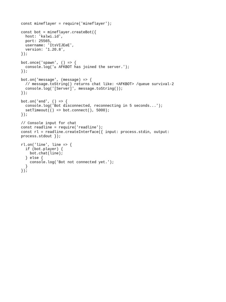 Afkbot by DR - Termux | PDF