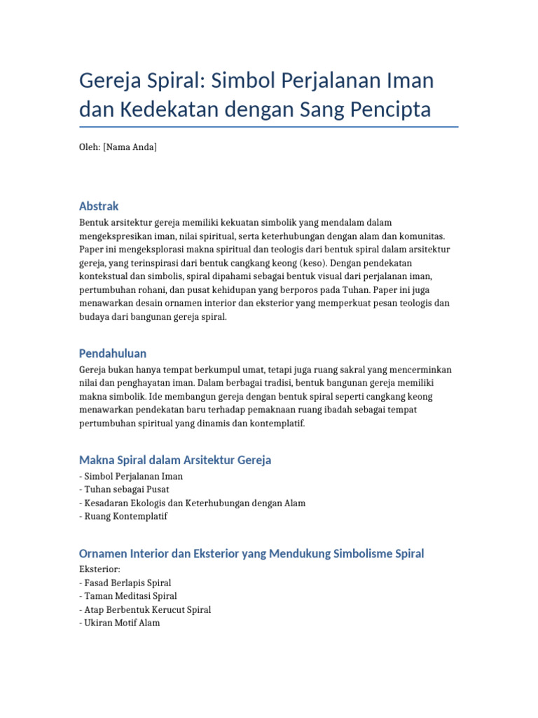 Gereja Spiral | PDF