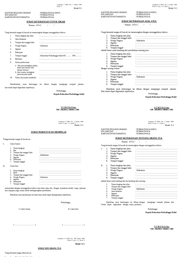 Blangko Nikah Dobel | PDF