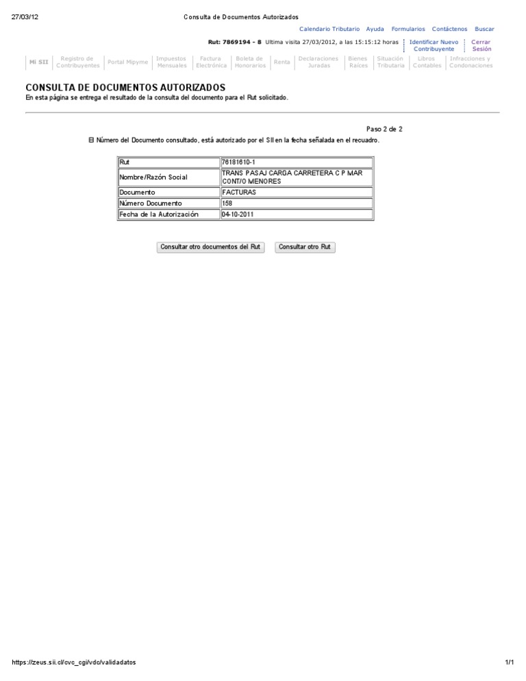 Consulta de Documentos Autorizados | PDF