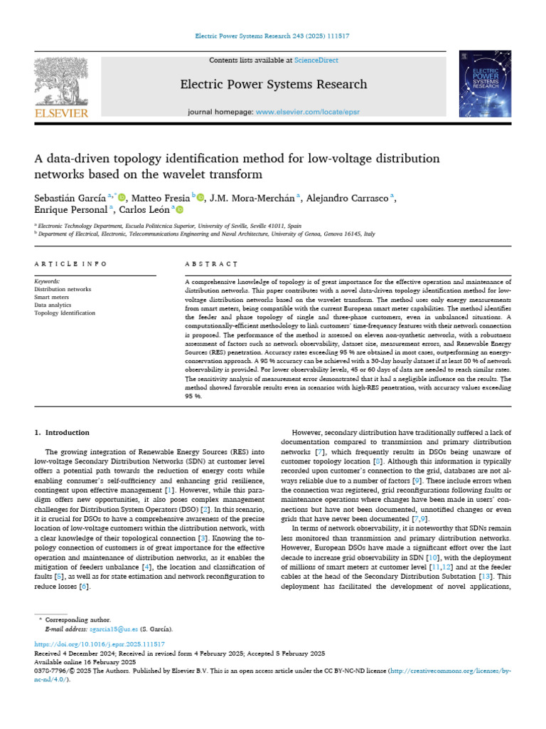 Electric Power Systems Research | PDF | Electric Power Distribution ...