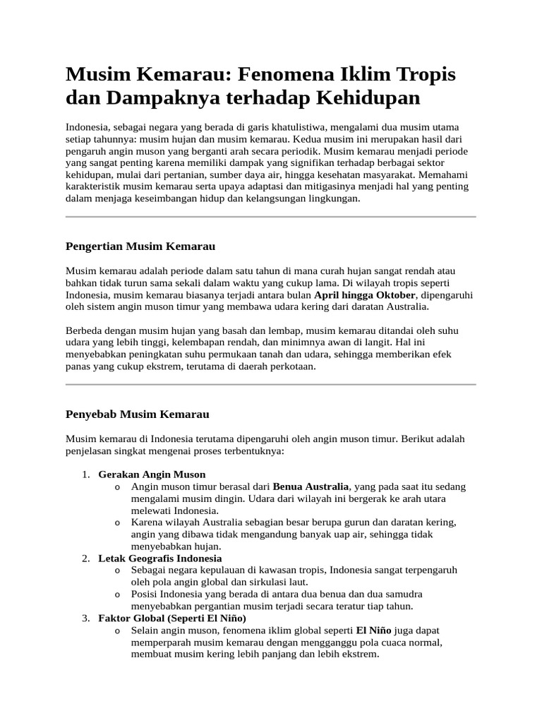 Musim Kemarau | PDF