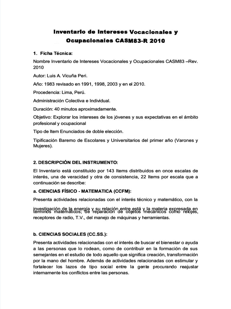 Manual CASM 83 | PDF