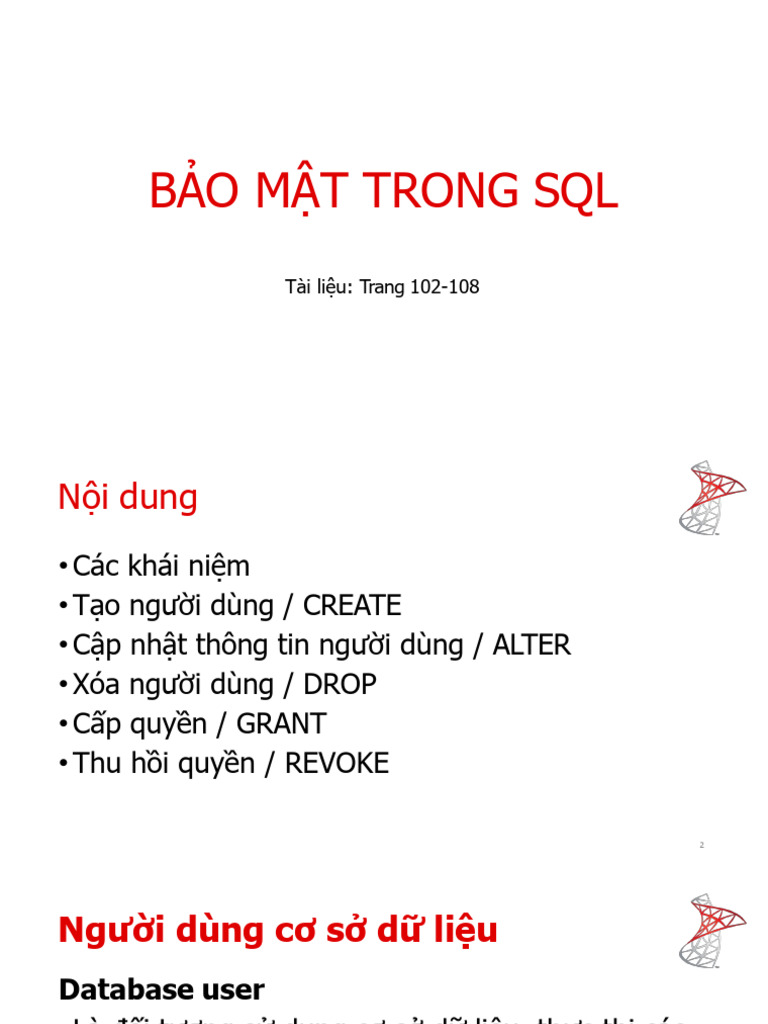 5 Bảo mật trong SQL Server | PDF