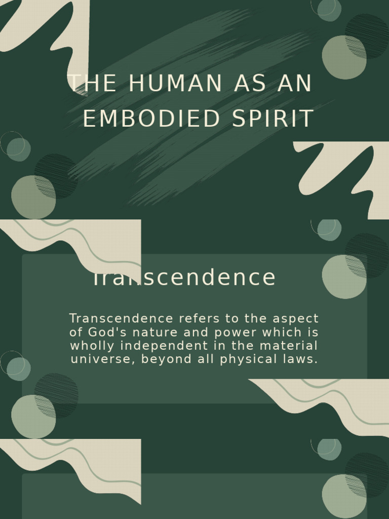 The Human As Embodied Spirit Philosophy | PDF | Soul | Moksha
