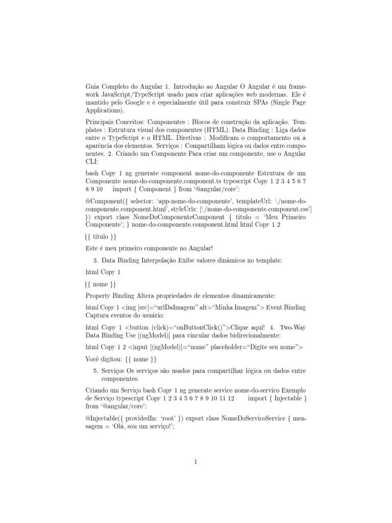 Guia Completo Do Angular | PDF | Script Java | Framework de software