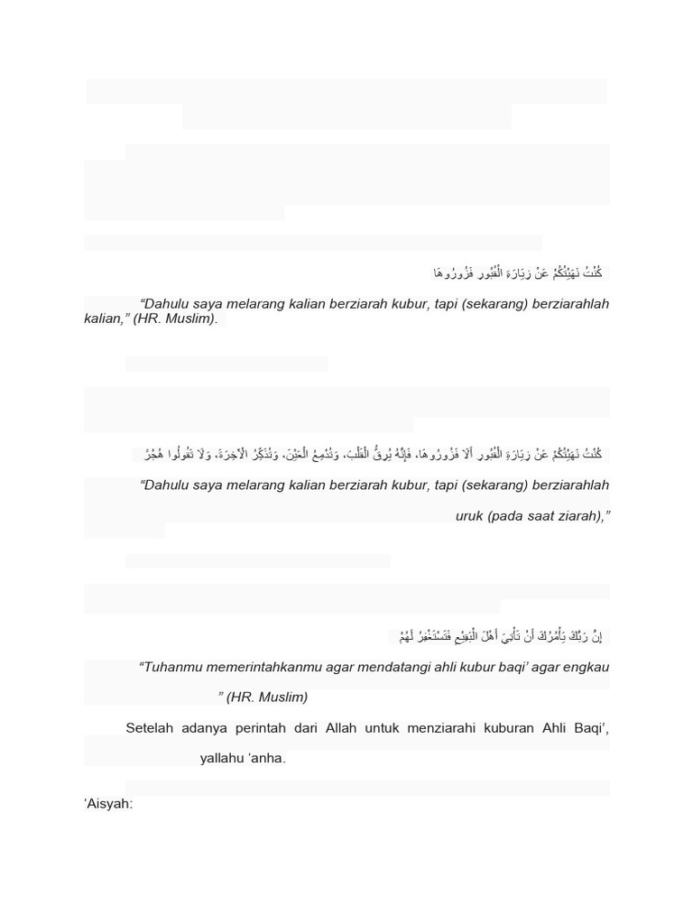 Dalil Ziarah Makam Rasulullah Dan Awliya (Ust. Mustain) | PDF