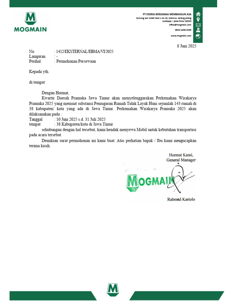 Surat Permohonan | PDF