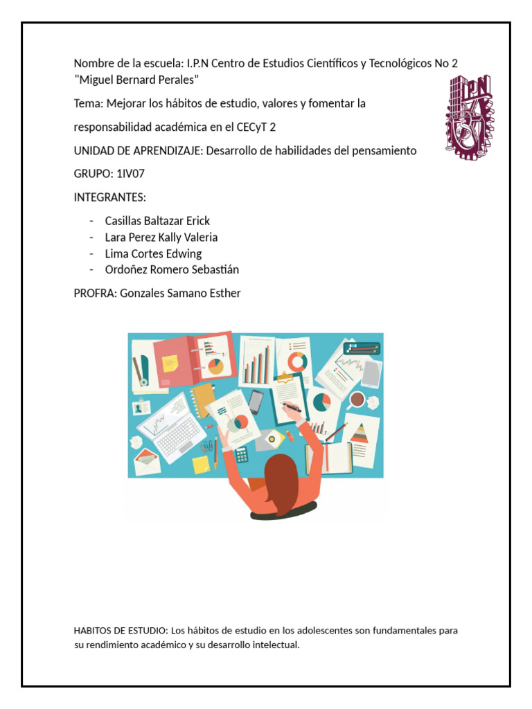 Mejora de Hábitos de Estudio en Adolescentes | PDF | Habilidades de ...