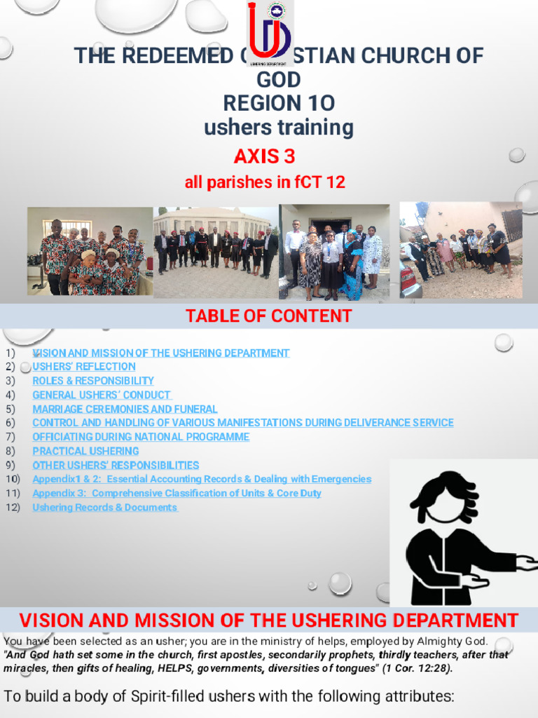 Region 10 Usher Training - Axis 3 - May 2025 - Phoenix | PDF
