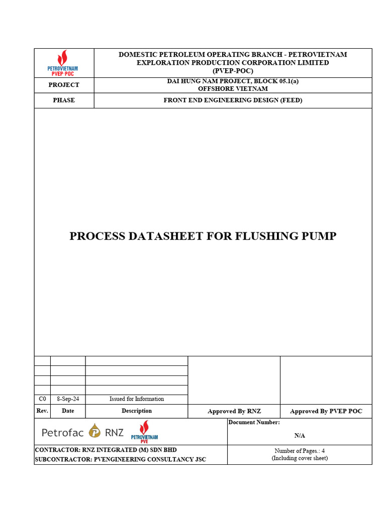 Flushing Pump DS_C0 | PDF | Pump | Pressure