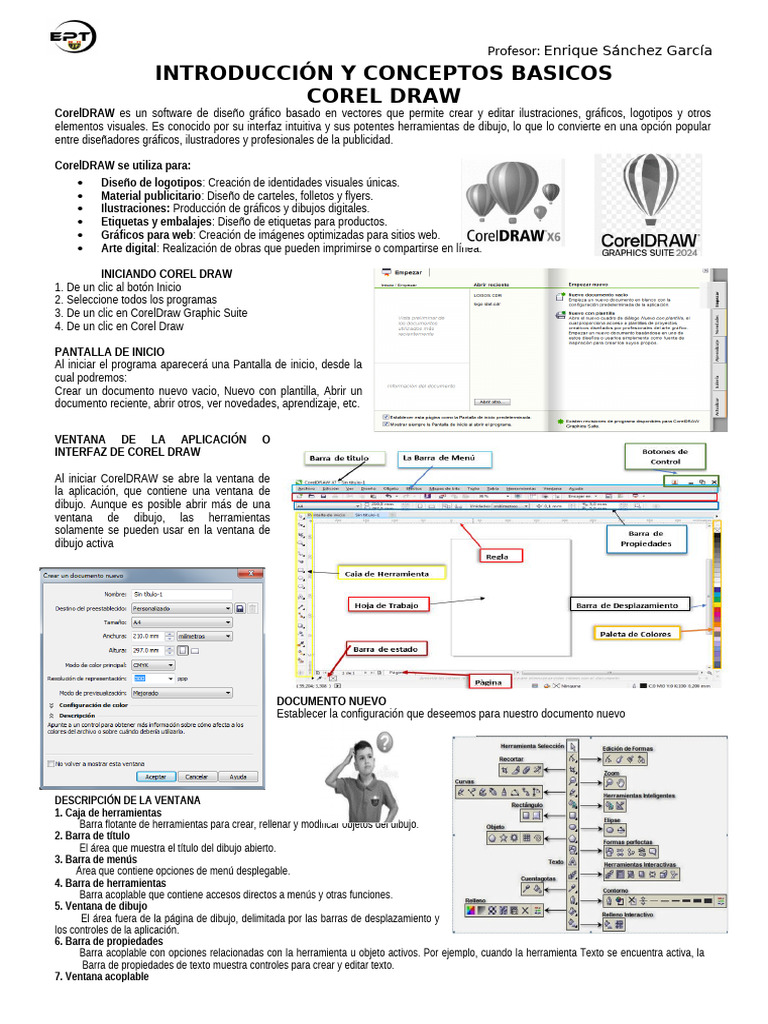 Separata Introd Corel Draw | PDF | Ventana (informática) | Diseño gráfico
