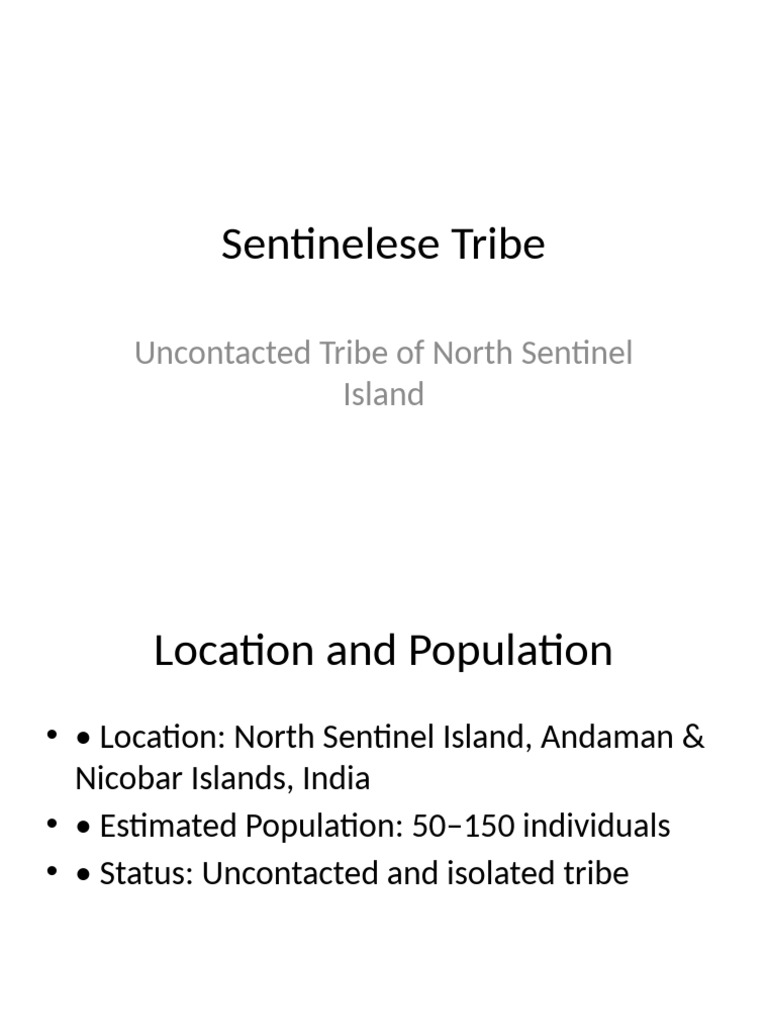 Sentinelese Tribe: Isolation and Survival | PDF