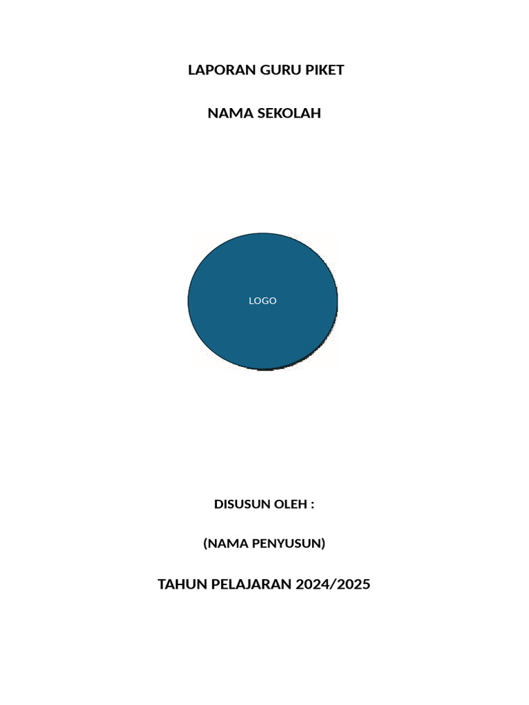 Cover Laporan Guru Piket | PDF