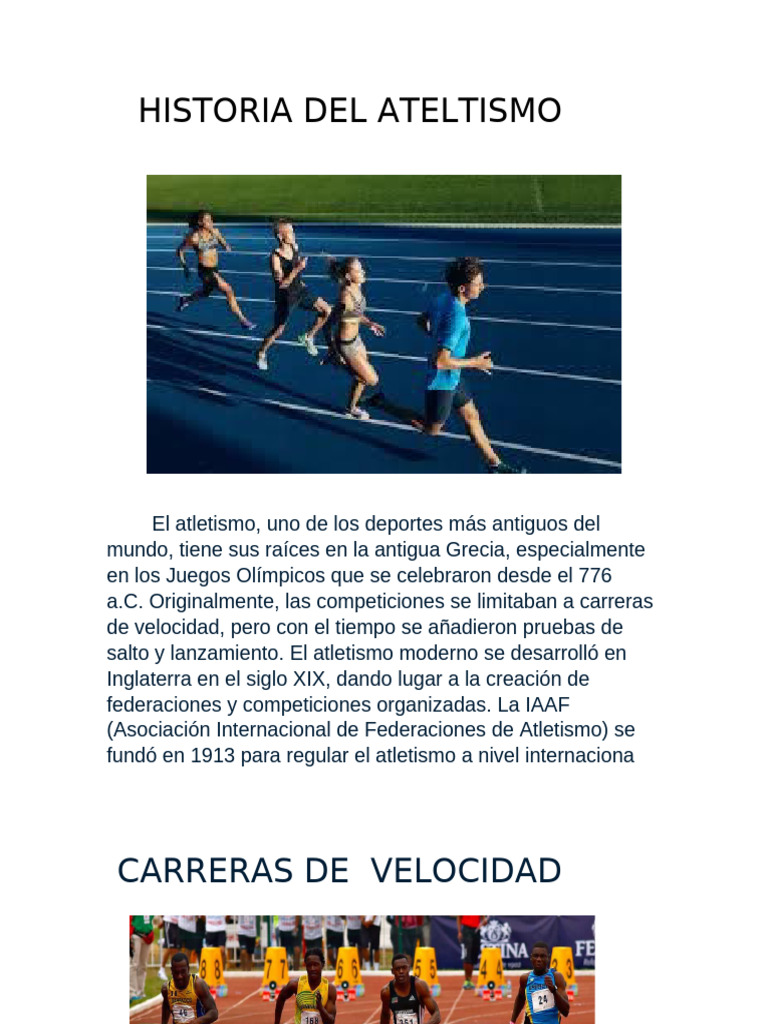 Historia Del Ateltismo | PDF | Deporte del atletismo | Deportes atléticos