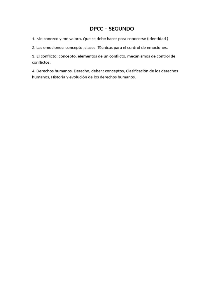 DPCC - Segundo | PDF