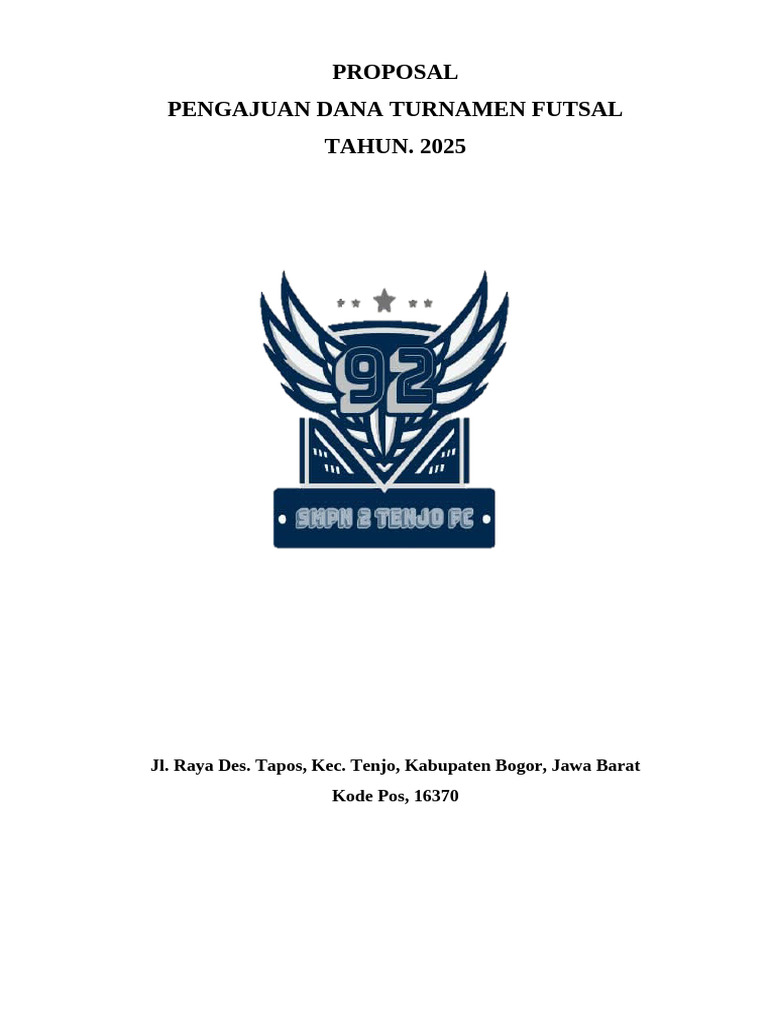 Proposal Pegadaian Dana EK. FUTSAL | PDF