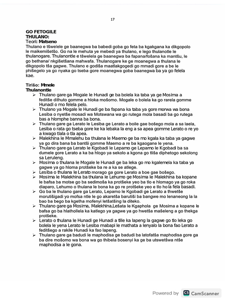 Grade 10 Go Fetogile Le Theto | PDF