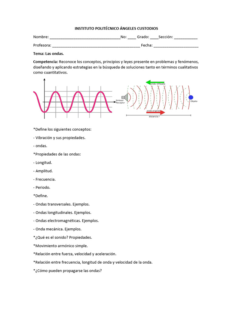 Teoría y Práctica Ondas 2024 | PDF | Olas | Óptica