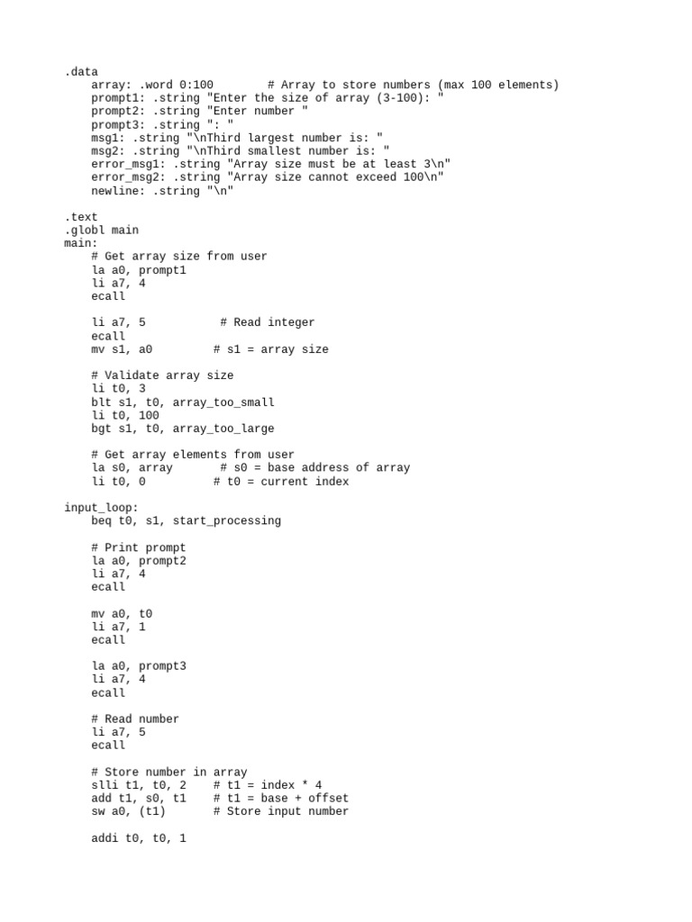 Third Largest Smallest Input | PDF