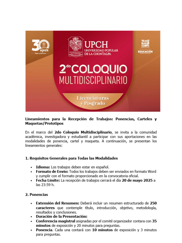 Coloquio Itinerario Mayo 2025 | PDF | México