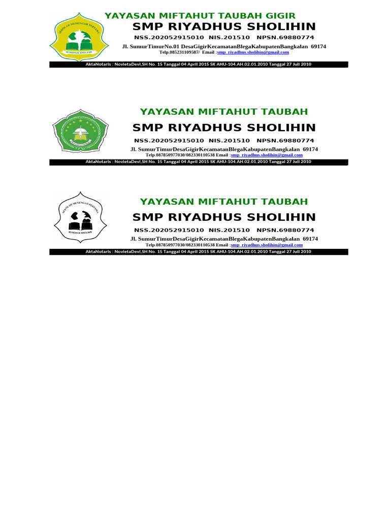 Cop Surat SMP New | PDF