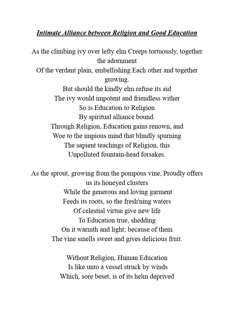 Samarro - Intimat Alliance Between Religion and Good Education | PDF