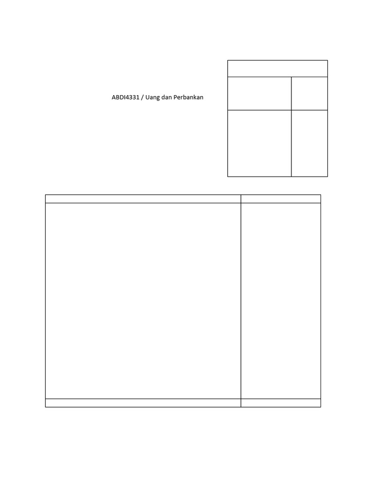Tugas Tutorial 3 - Uang Dan Perbankan 2025 | PDF