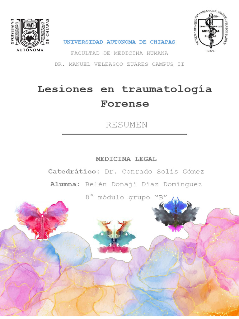 Resumen de Lesiones en Medicina Legal | PDF | Quemar